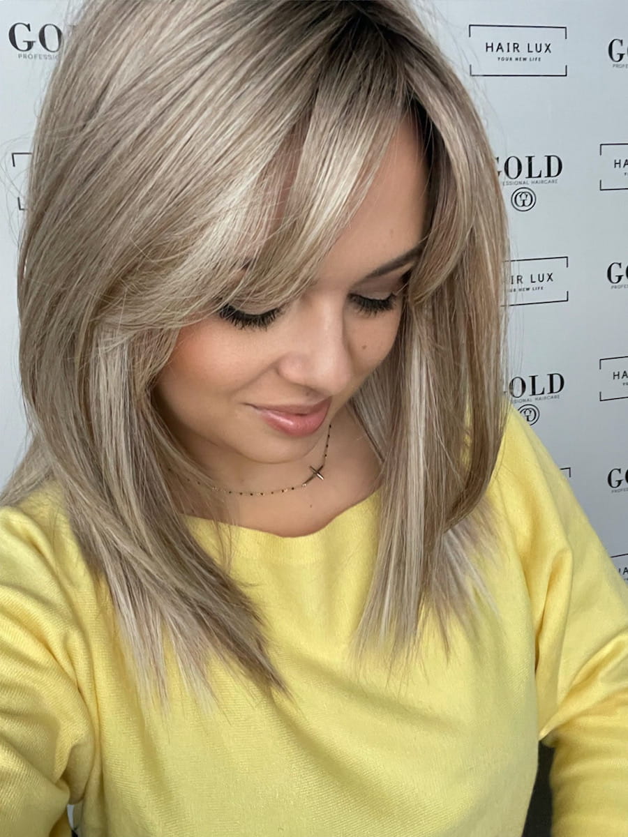 Straight Press 18 Butterbeer blonde Tress 45cm peruka syntetyczna Belle ...
